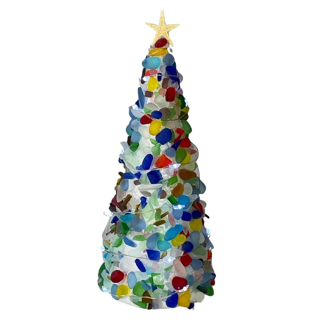 Sea Glass Christmas Tree DIY Kit, Handcrafted Xmas Decor, Holiday ...