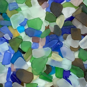 Small Sea Glass Beach Glass Frosty Tumbled Beach Glass Great for Stain ...