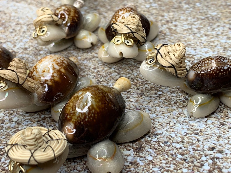 Seashell Cowrie Turtle Shell Tiny Turtle Made From Cowry Sea Shell ...