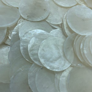 Capiz Shells Round 1" - Flat Shells - Natural Cream Capiz - Beach ...