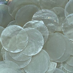 Capiz Shells Round 2" - Flat Shells - Natural Cream Capiz - Beach ...