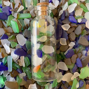 Sea Glass Bottle Filled With Micro Sized Extra Small TINY Pieces of ...