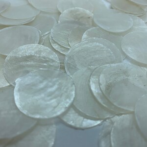 Capiz Shells Round 1" - Flat Shells - Natural Cream Capiz - Beach ...