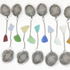 Sea Glass Tea Infuser, Tea Infuser, Authentic Sea Glass Tea Ball, Sea ...