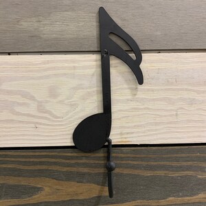 Music Note Metal Wall Hook, Wall Decor, Music Lover Themed Decor, Music ...