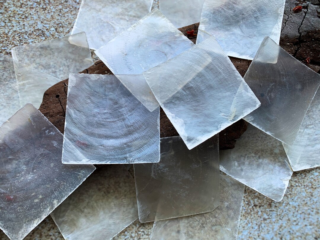 Capiz Shell Square, 2” Square Capiz, Flat Shells ,natural Cream Capiz ...