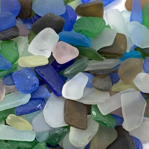 Small Sea Glass Beach Glass Frosty Tumbled Beach Glass Great for Stain ...