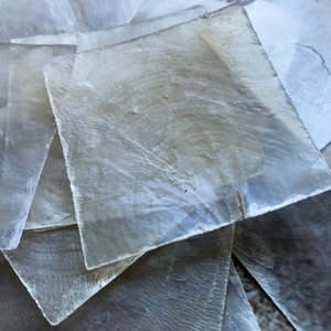 Capiz Shell Square, 2” Square Capiz, Flat Shells ,natural Cream Capiz ...