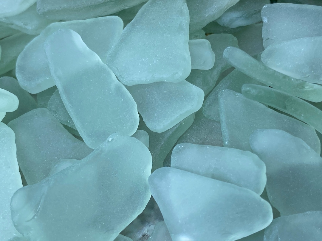 Large Aqua Light Aqua Sea Glass Jewelry Sea Glass Ocean Glass Tumbled ...