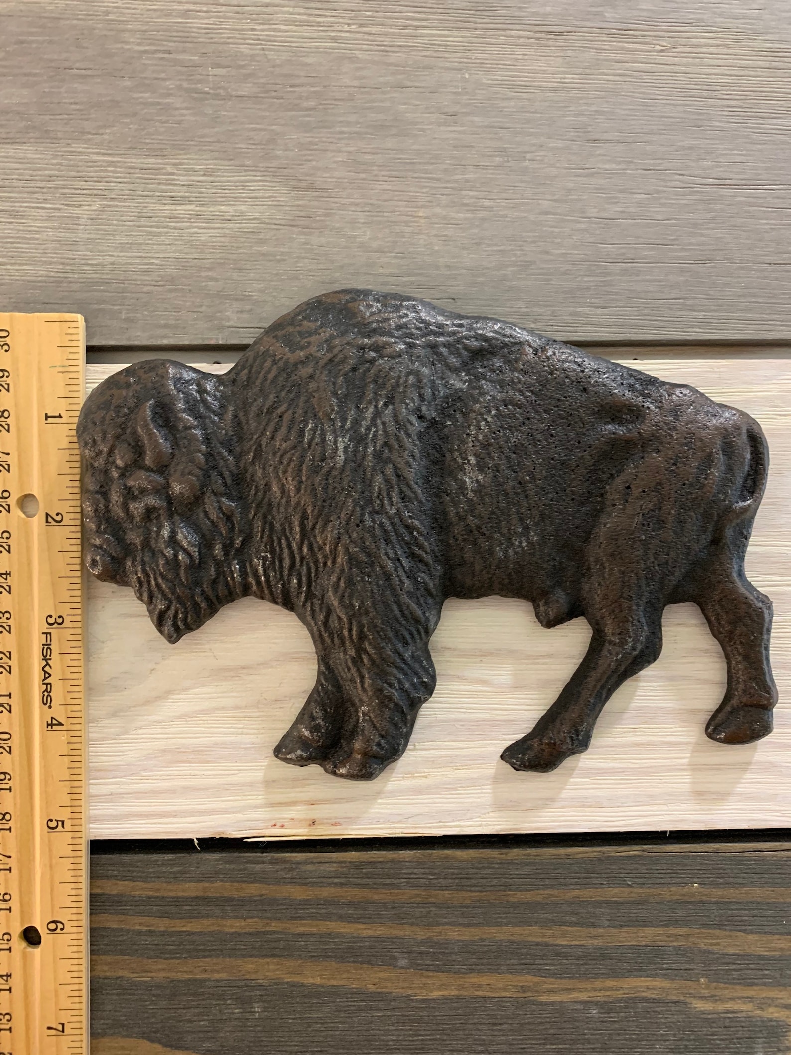 Cast Iron Bison Iron Buffalo Wall Decor Great for Any - Etsy