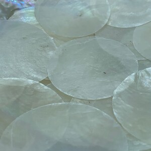 Capiz Shells Round 2" - Flat Shells - Natural Cream Capiz - Beach ...