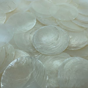 Capiz Shells Round 2" - Flat Shells - Natural Cream Capiz - Beach ...