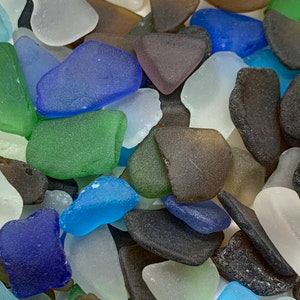 Medium Sea Glass Beach Glass Frosty Tumbled Beach Glass Great for Stain ...