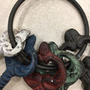 Cast Iron Colorful Keys Decor - Home Decor - Cast Iron - Castiron ...