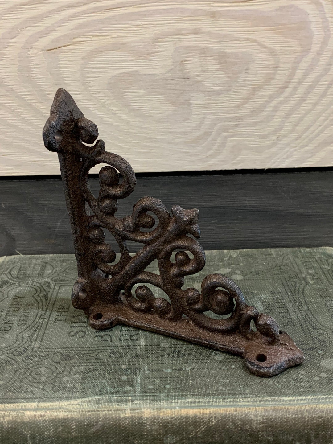 Cast Iron Shelf Bracket, Rustic Iron Shelf Brackets, Antique Iron Shelf ...