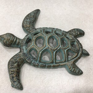 Patina Cast Iron Sea Turtle Wall Decor - Home Decor - Cast Iron ...