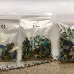 Micro Extra Small Tiny Sea Glass Frosty Beach Glass Ocean Tumbled Beach ...