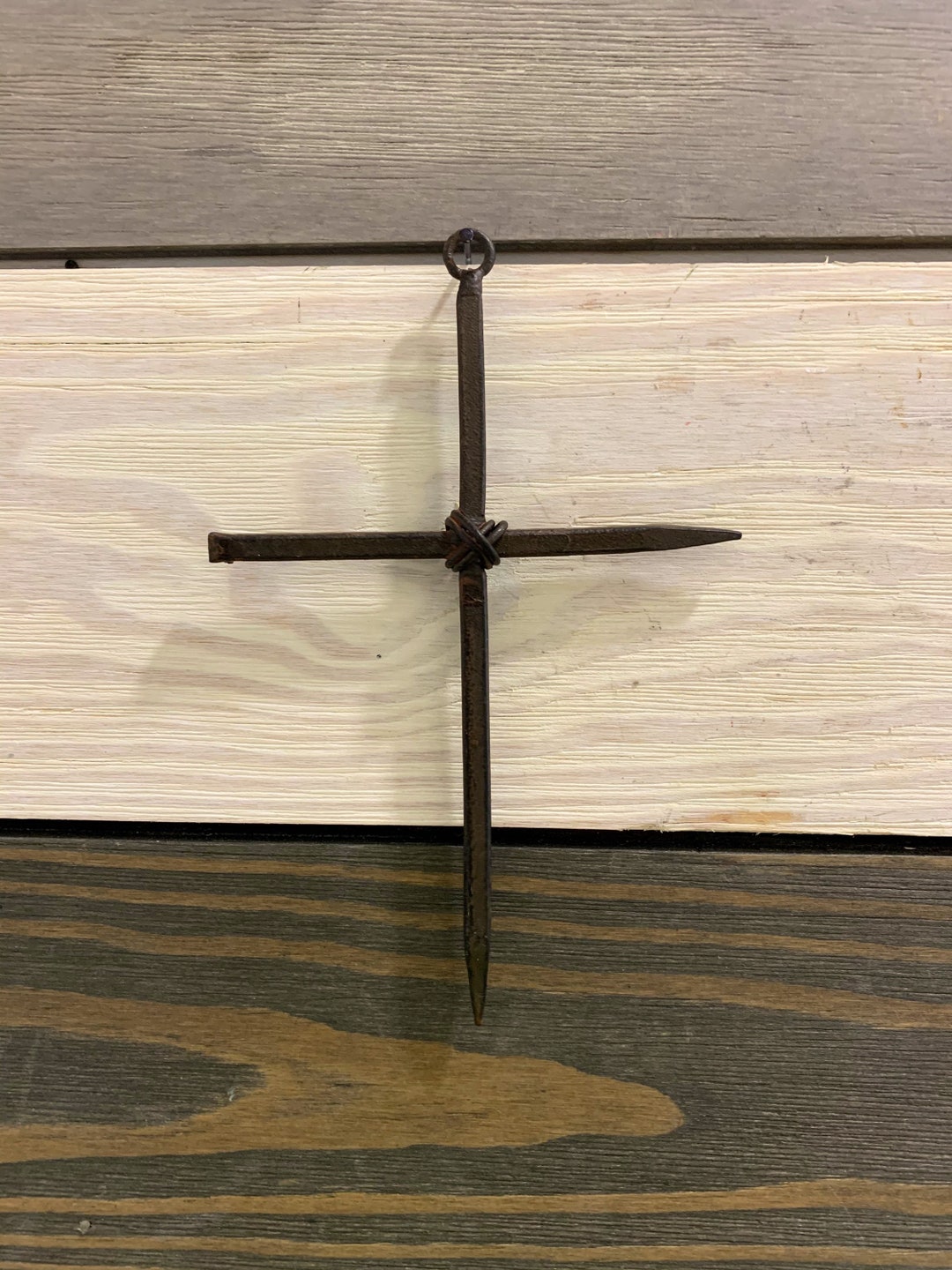 6" Cast Iron Cross, Cast Iron Cross Wall Decor, Castiron, Rust Nails ...