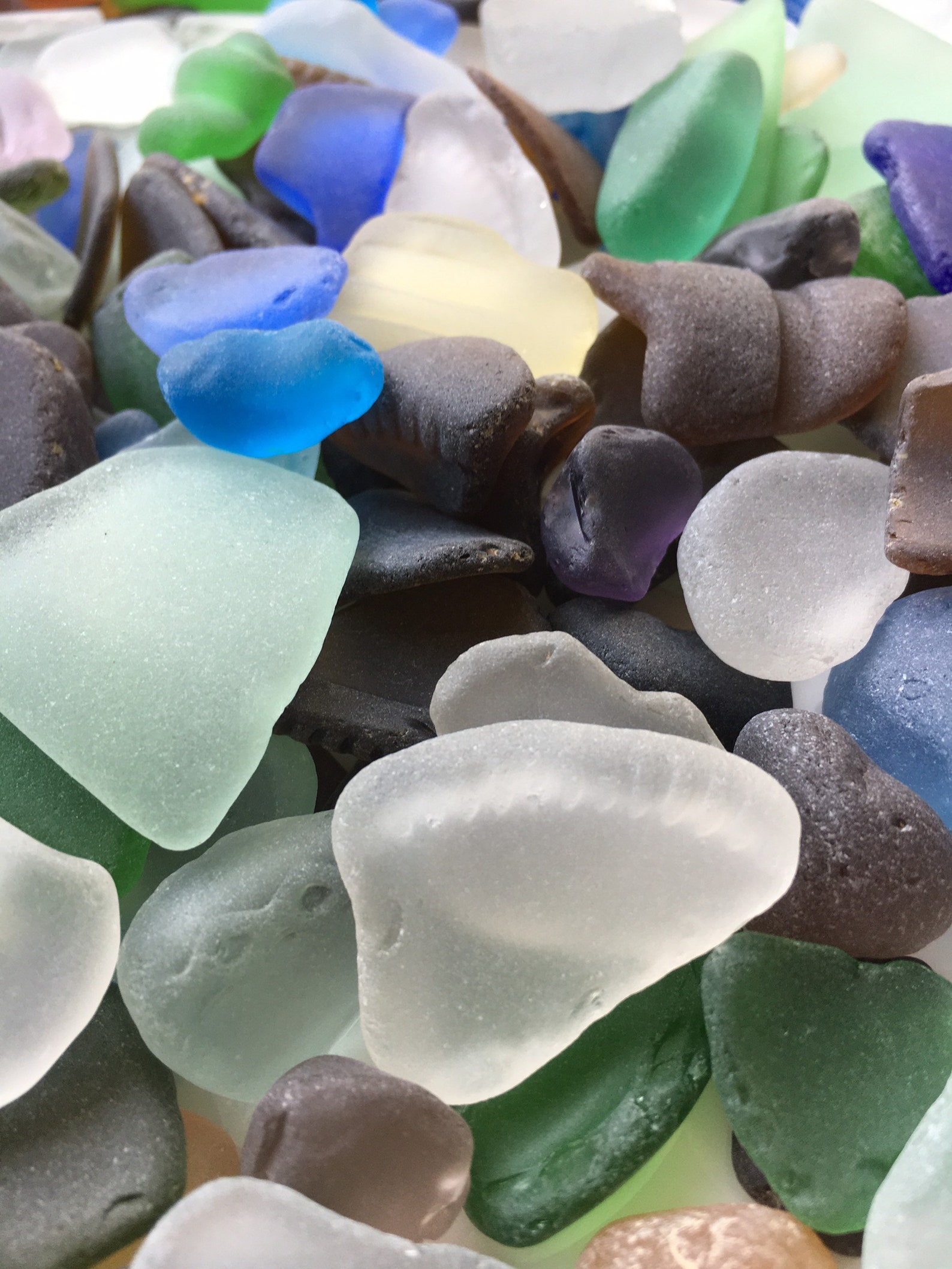 Large Sea Glass Beach Glass Ocean Tumbled Sea Glass Frosty Sea Glass ...