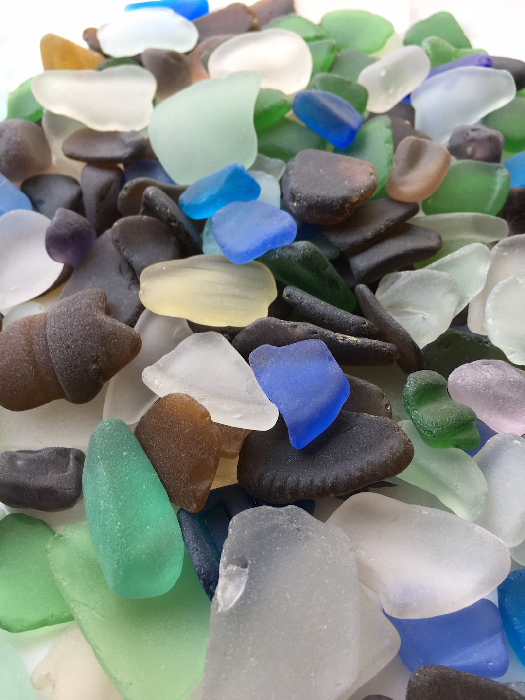 Medium Sea Glass Beach Glass Frosty Tumbled Beach Glass Great for Stain ...