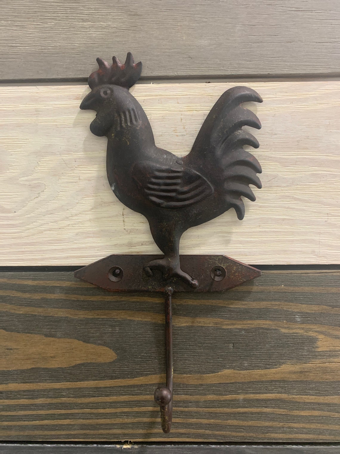 Metal Rooster Wall Hanger Farm House Wall Hanger Coatroom - Etsy