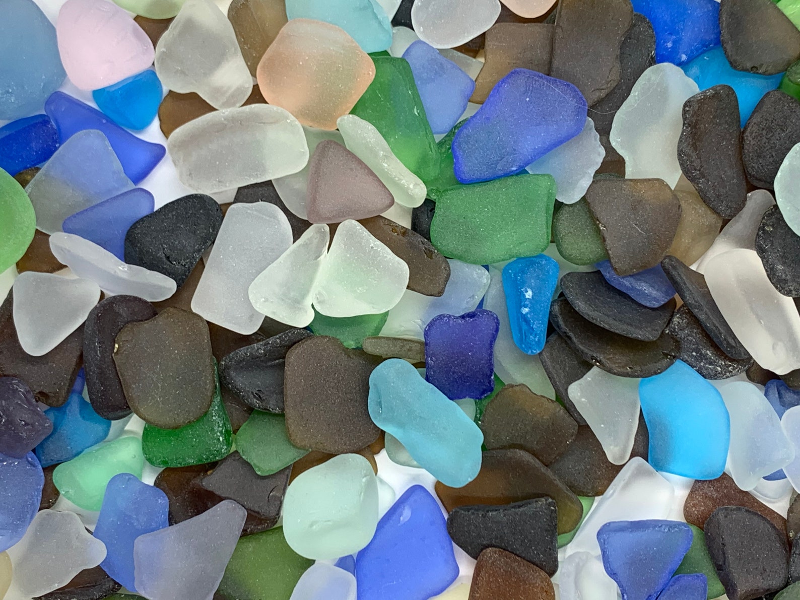 30 Pieces of Medium Sea Glass Beach Glass Frosty Tumbled Beach Glass ...