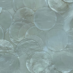 Capiz Shells Round 1" - Flat Shells - Natural Cream Capiz - Beach ...