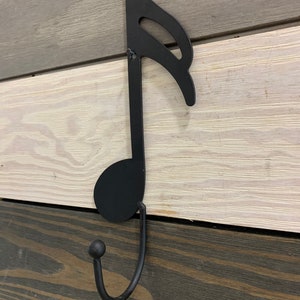 Music Note Metal Wall Hook, Wall Decor, Music Lover Themed Decor, Music ...