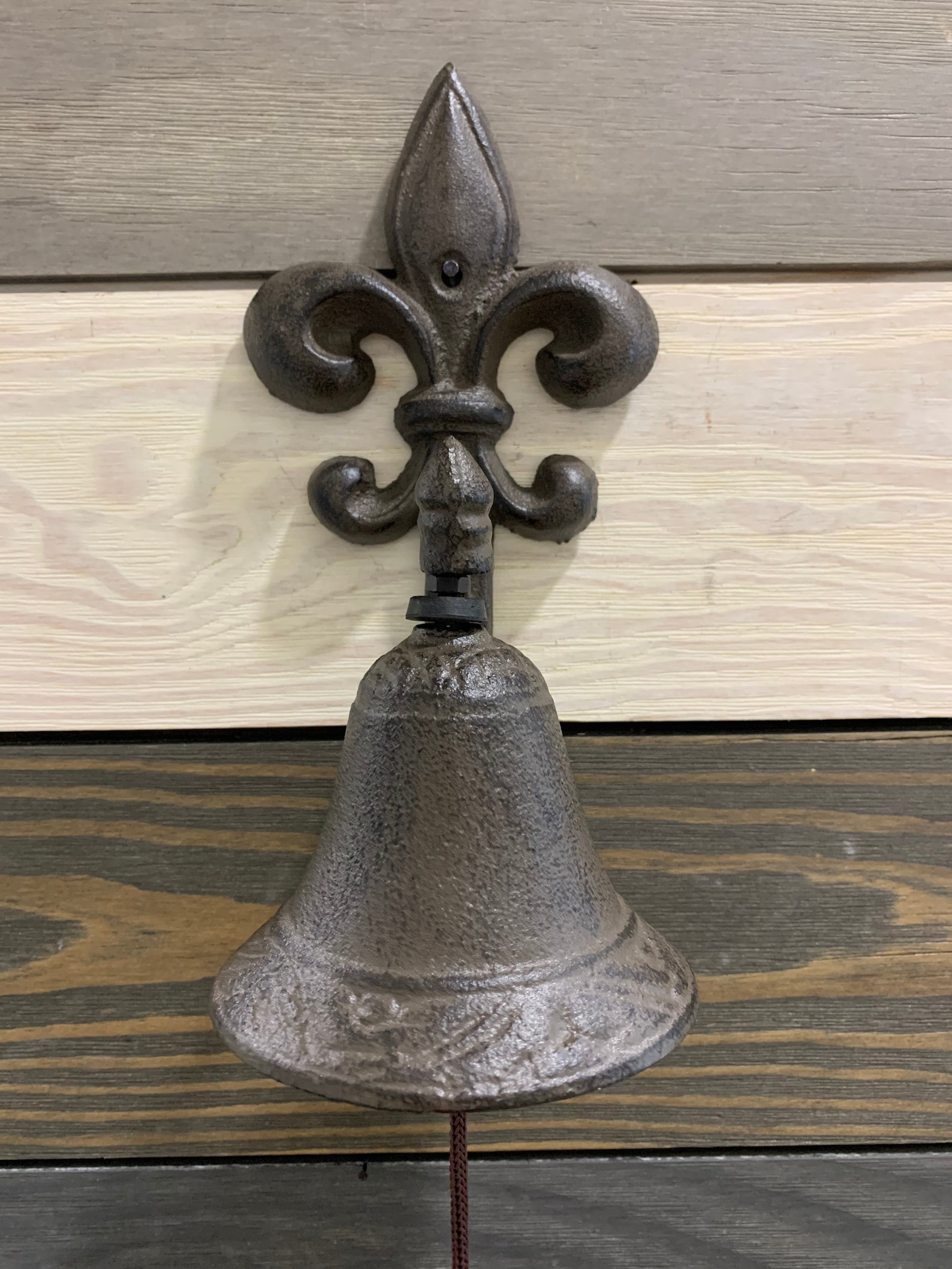 Cast Iron Bell Fleur De-lis Dinner Bell Outdoor Wind Chime - Etsy