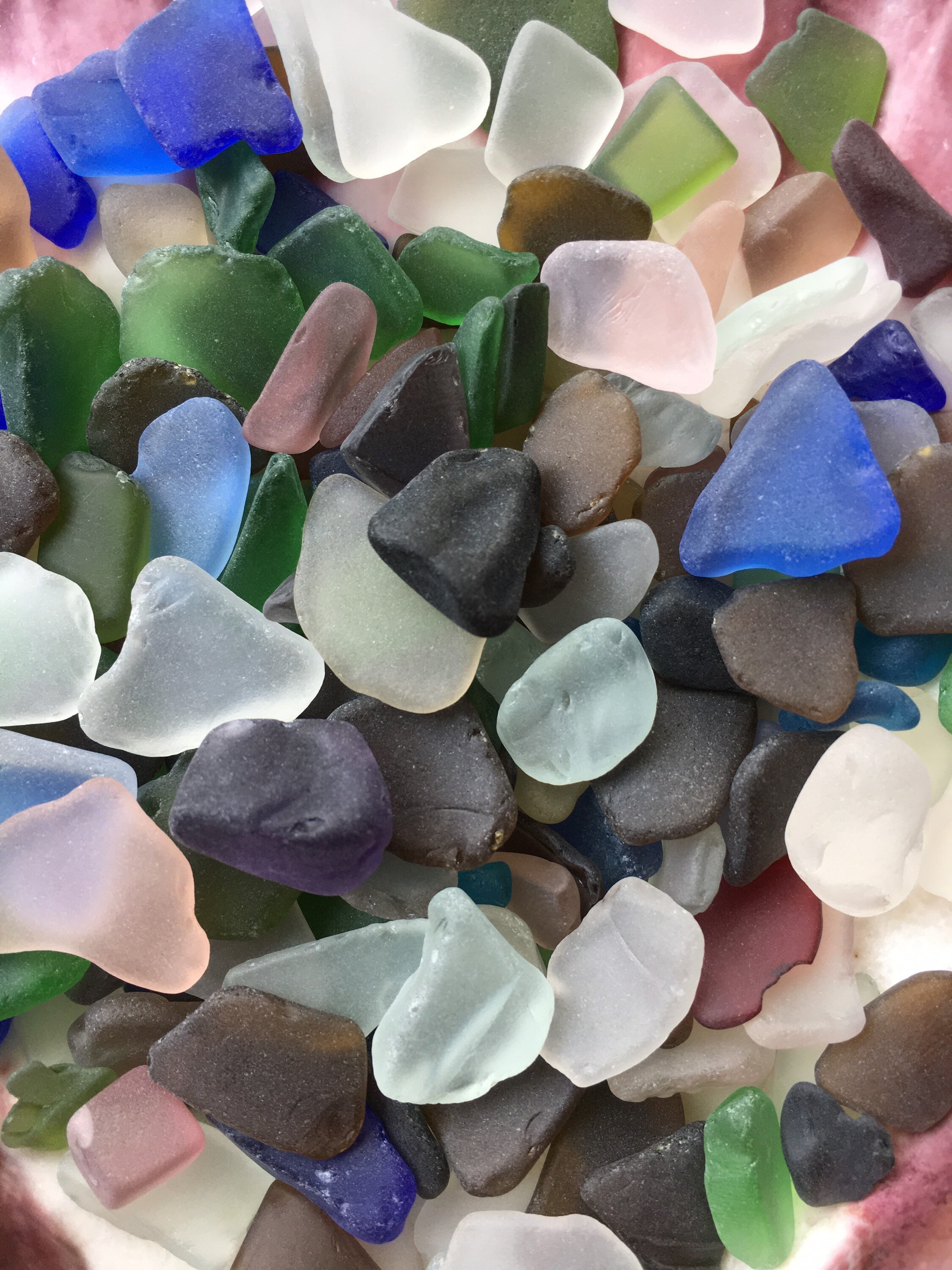 40 Pieces Small Sea Glass Jewelry Sea Glass Ocean Glass Tumbled Beach ...