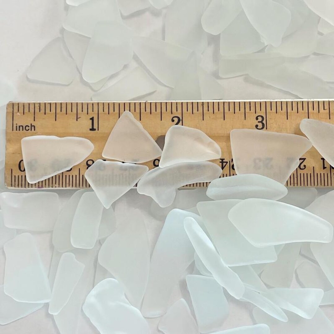 White Sea Glass Jewelry Sea Glass Ocean Glass Tumbled Beach Sea Glass ...