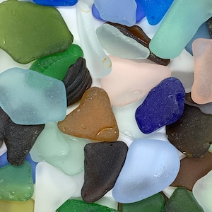 Large Sea Glass Beach Glass Ocean Tumbled Sea Glass Frosty Sea Glass ...