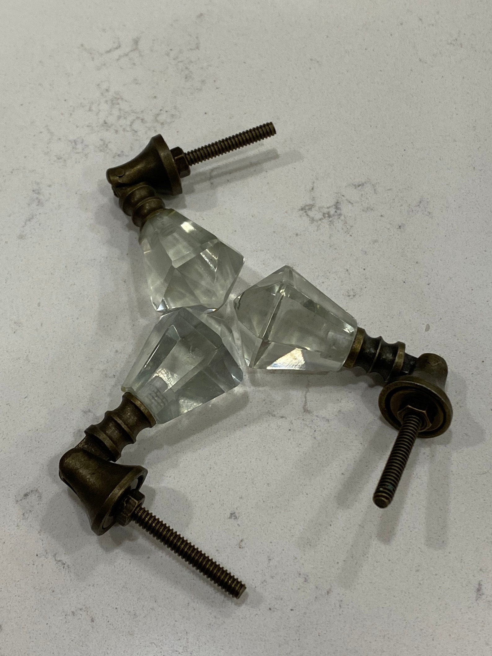 Glass Teardrop Knob, Elegant Metal Kbob, Glass Knob Dresser Pull ...