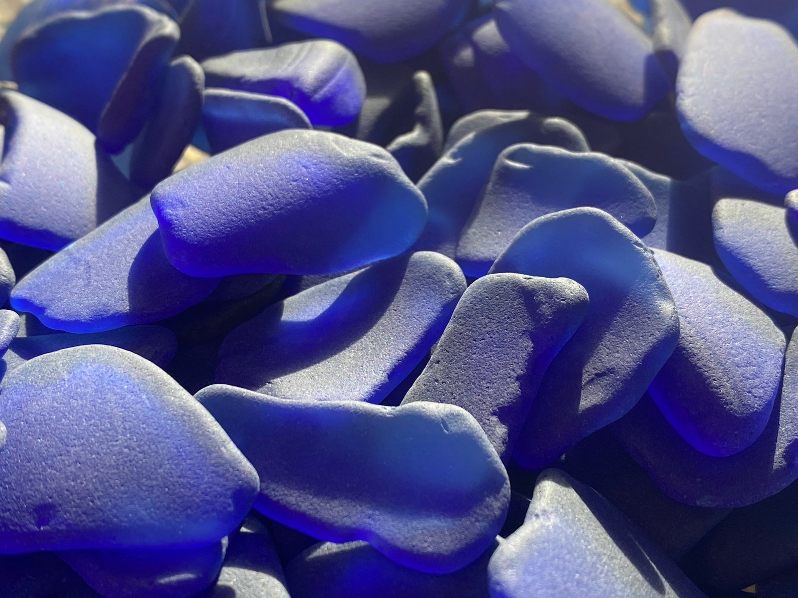 Large Cobalt Blue Sea Glass Jewelry Sea Glass Ocean Glass Tumbled Beach ...