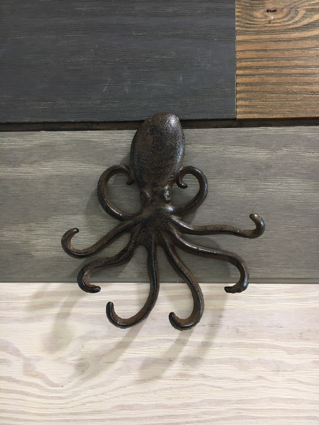 Cast Iron Octopus Wall Hook, Bedroom Wall Hanger, Coatroom Organizer ...