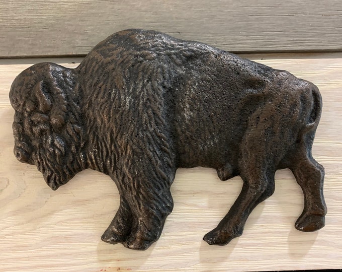 Cast Iron Bison, Iron Buffalo Wall Decor Great for Any Mountain Home ...