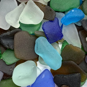 Medium Sea Glass Beach Glass Frosty Tumbled Beach Glass Great for Stain ...