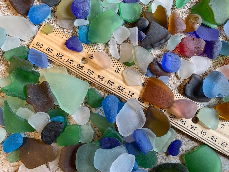 40 Pieces Mixed Sizes of Sea Glass Authentic Beach Real Ocean - Etsy