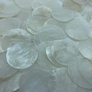 Capiz Shells Round 1" - Flat Shells - Natural Cream Capiz - Beach ...