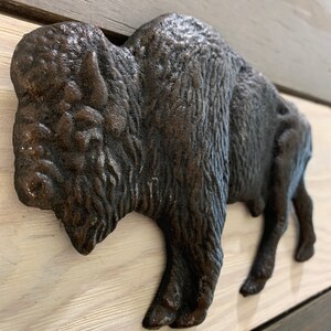 Cast Iron Bison, Iron Buffalo Wall Decor Great for Any Mountain Home ...