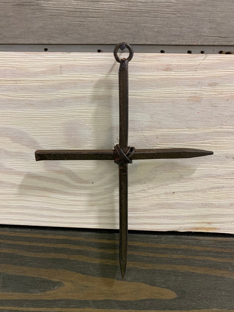6" Cast Iron Cross, Cast Iron Cross Wall Decor, Castiron, Rust Nails ...