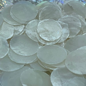 Capiz Shells Round 1" - Flat Shells - Natural Cream Capiz - Beach ...