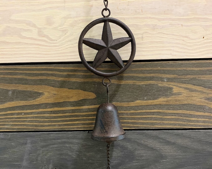 Cast Iron Bell, Western Flair, Dinner Bell, Outdoor Wind Chime, Front ...