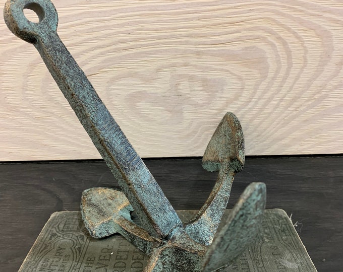 Cast Iron Patina Anchor Home Decor Beach Decor Coastal - Etsy