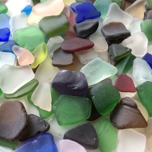 Small Sea Glass Beach Glass Frosty Tumbled Beach Glass Great for Stain ...