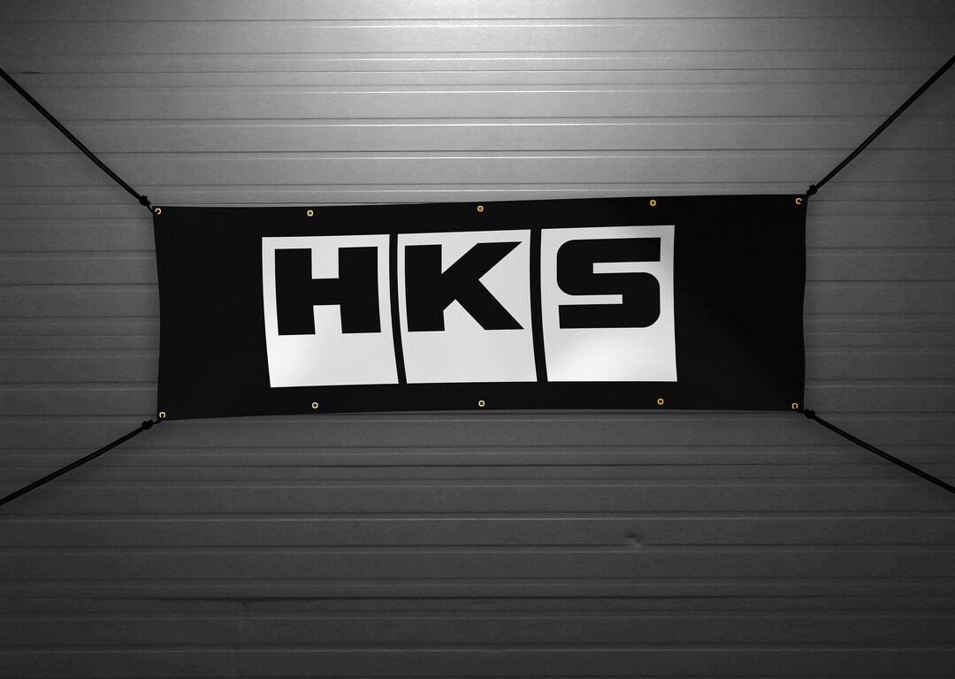 HKS Japan Shop Banner 6' X 2' HKS Style Indoor Outdoor JDM Banner Wall ...