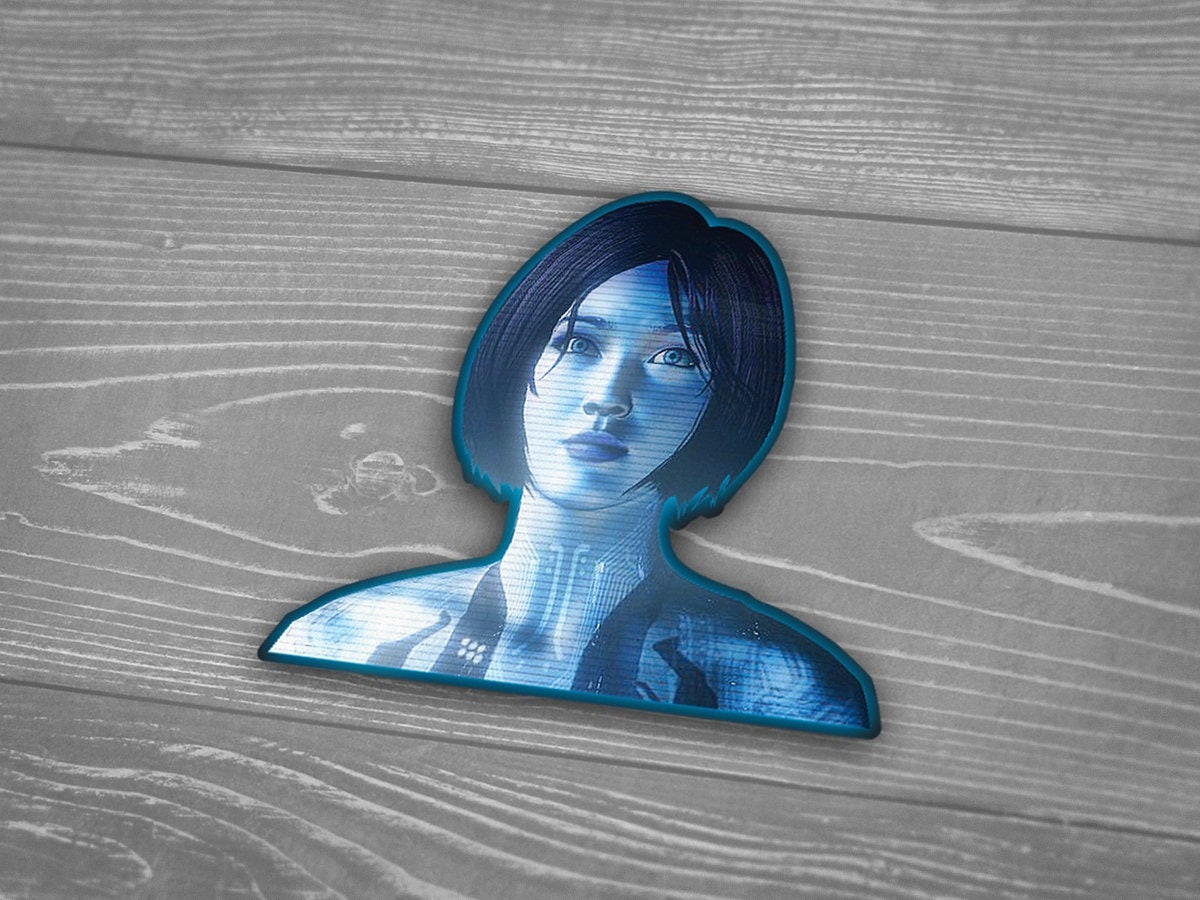 Cortana Halo 4 Peeking Sticker Master Chief Halo Covenant | Etsy