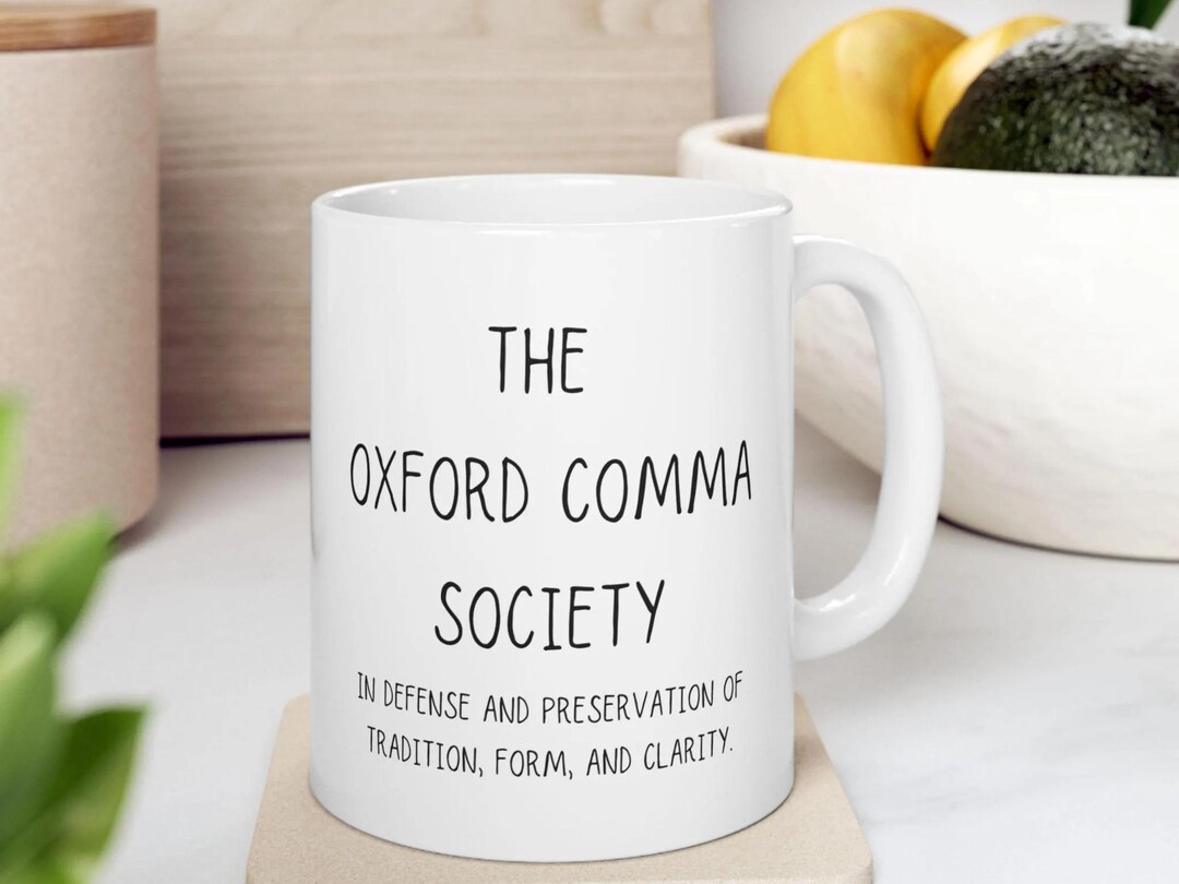 Oxford Comma Mug, Punctuation Mug, English Teacher Gift, Grammar Mug ...