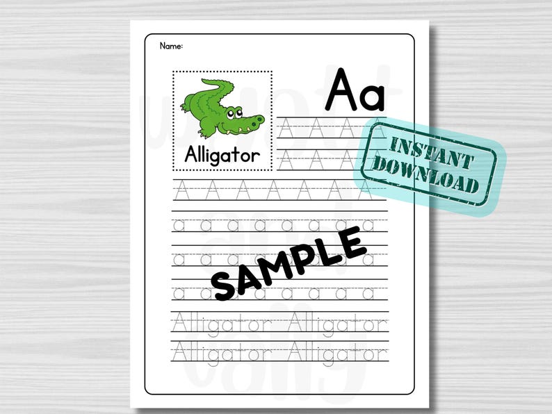 26 Alphabet Worksheets, Upper & Lowercase, Preschool, Kindergarten ...