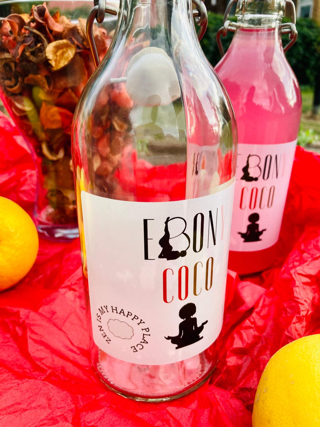 Ebony Coco Glass Bottles 'THE HOMEWARE COLLECTION' - Etsy